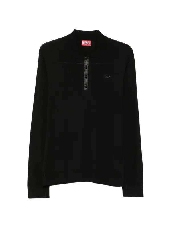 DIESEL® Soft Knit Polo Shirt With Button Closure