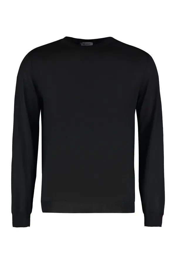 THE ALPHABET The Fine-knit Crew-neck Sweater - Black