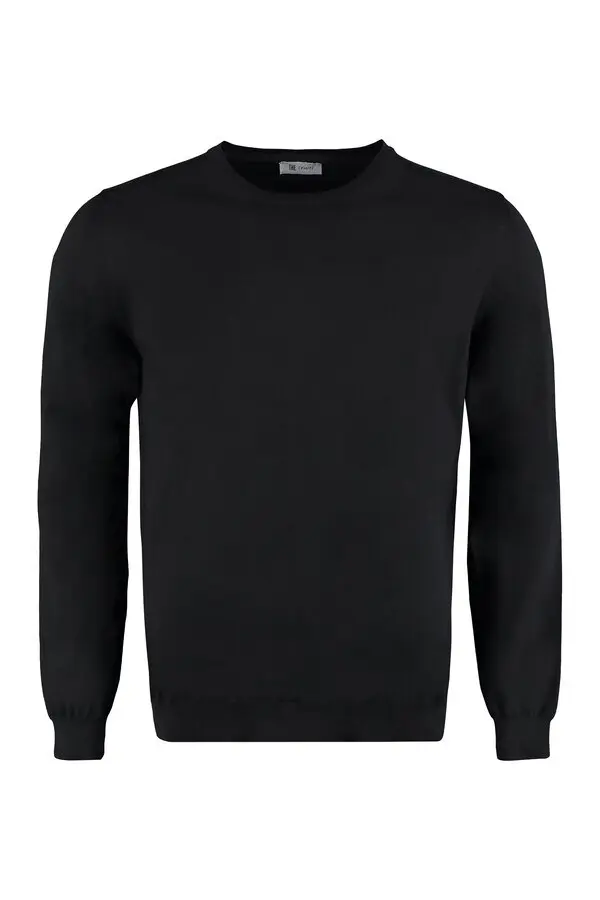THE ALPHABET The Fine-knit Cotton Sweater With Ribbed Knit Edges
