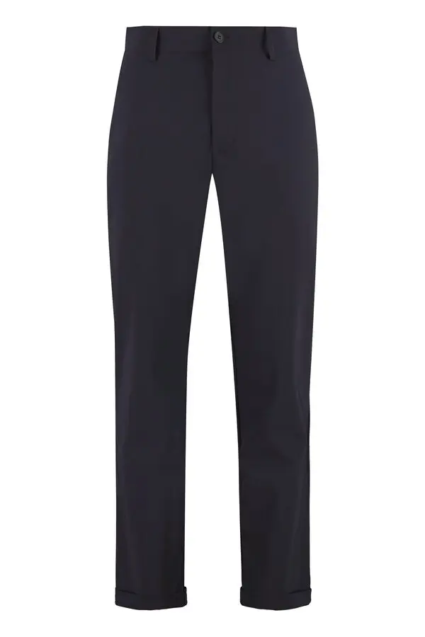 THE ALPHABET Tailored Cuff-hem Trousers With Belt Loops