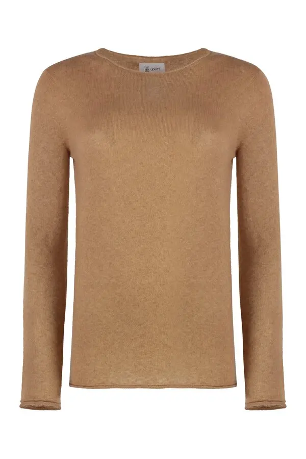 THE ALPHABET The Silk-cashmere Blend Pullover With Rounded Neck