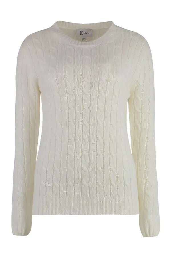 THE ALPHABET The Cashmere & Silk Cable-knit Sweater