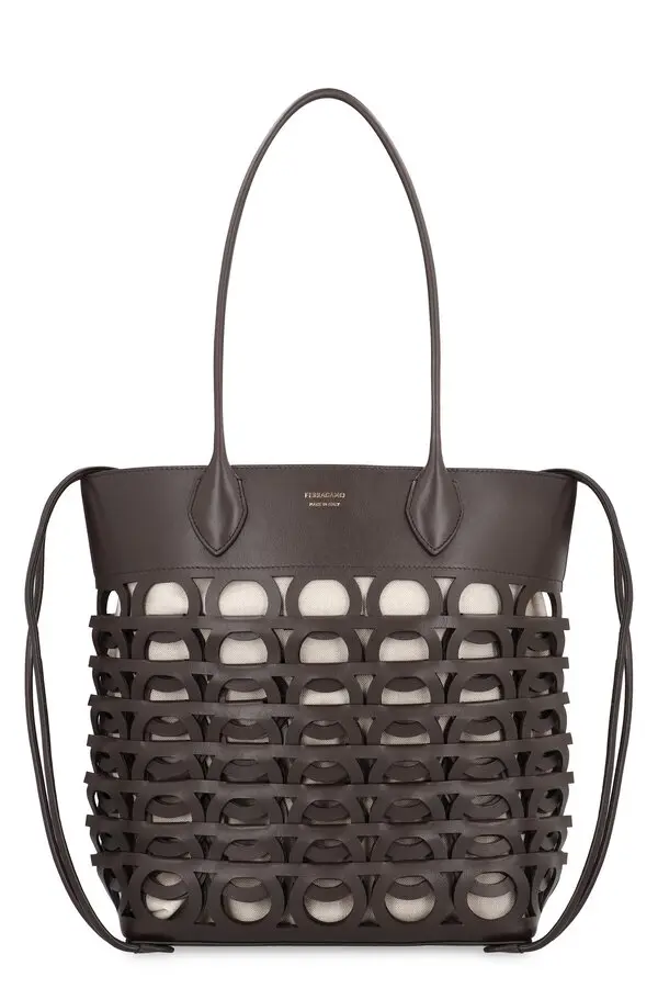 FERRAGAMO Gancini Hook M Tote Handbag