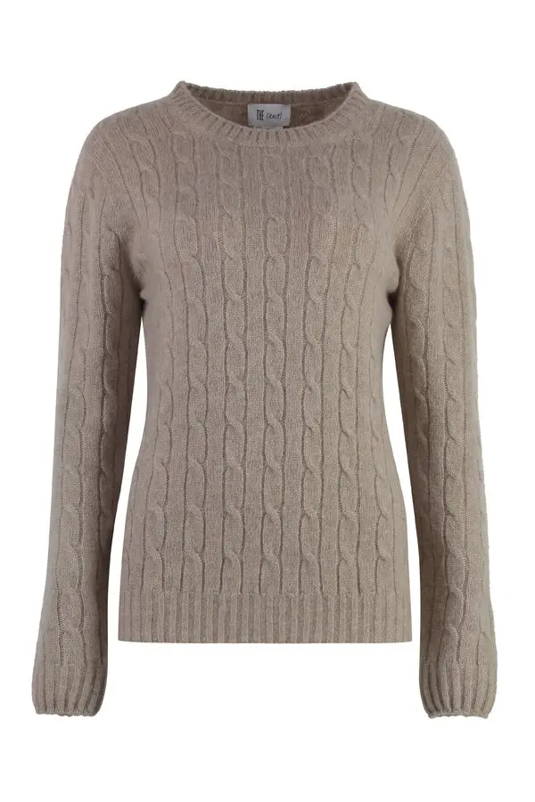 THE ALPHABET The Cashmere & Silk Blend Cable-knit Sweater