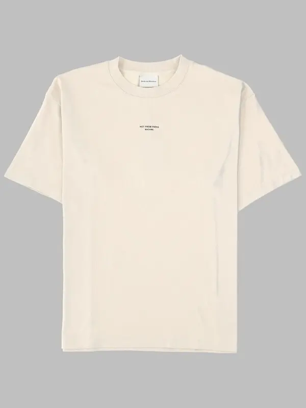 Drole De Monsieur Graphic Slogan T-shirt - Ivory