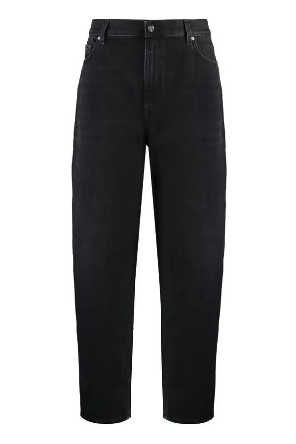 TOTEME Wide-leg Jeans With Metal Buttons & Rivets