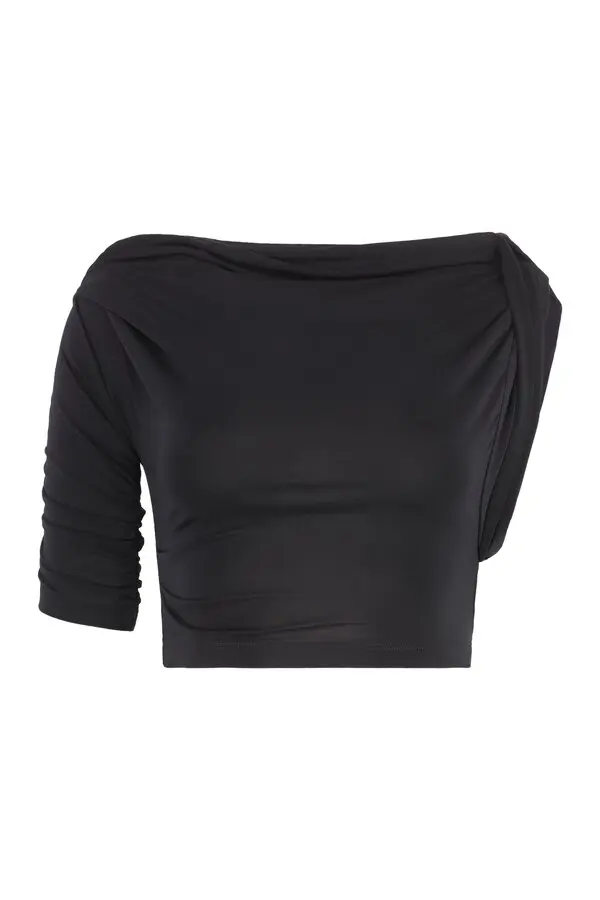 Jacquemus Draped Tight-fit Crop Top