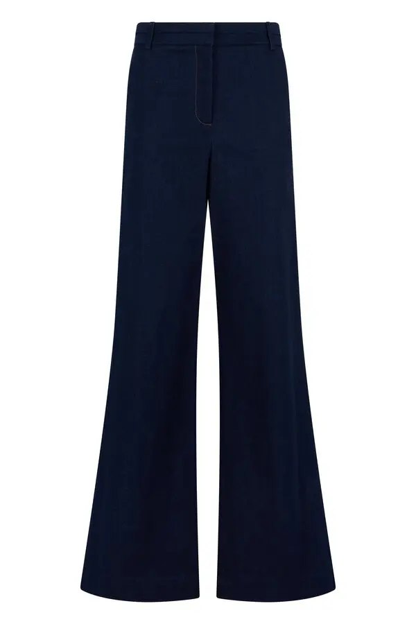 Veronica Beard High-waist Bell-bottom Denim Pants
