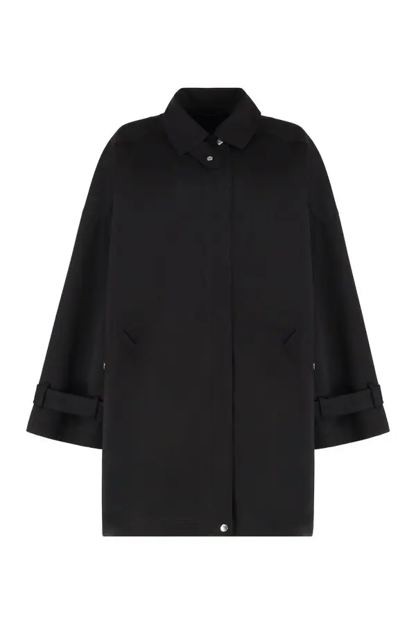 TOTEME Oversized Cotton Trench Jacket With Strapped Cuffs