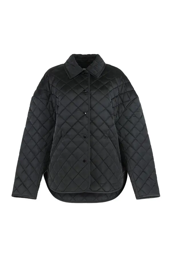 TOTEME Quilted Jacket With Elegant Collar - Black