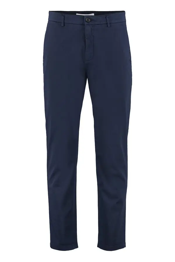 DEPARTMENT 5 Stretch Cotton Chino Trousers With Back Flap Pockets
