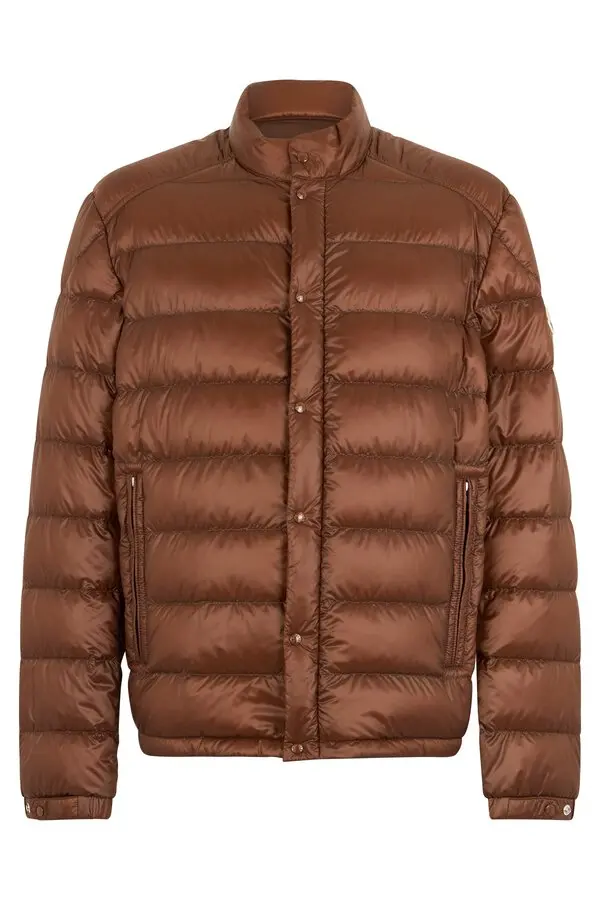 Moncler Quilted Short Puffer Jacket With High Collar