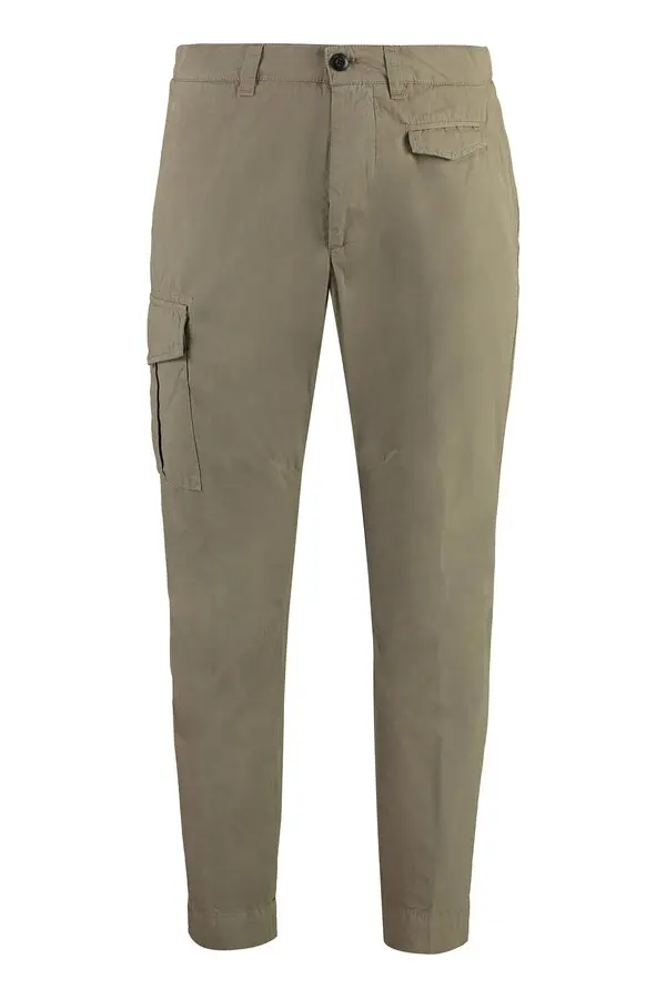 DONDUP Robin Cotton Cargo Trousers - Khaki