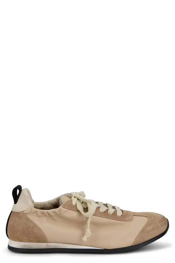 UMA WANG Calfskin Leather Lace-up Sneakers - Beige