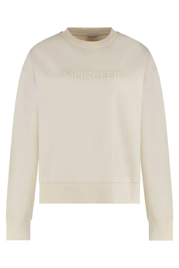 Moncler Cotton Jersey Hoodie With Embroidered Logo