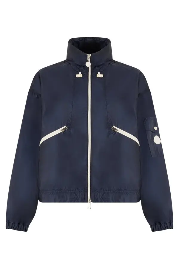 Moncler Lightweight Water-resistant Zip Jacket With High Collar