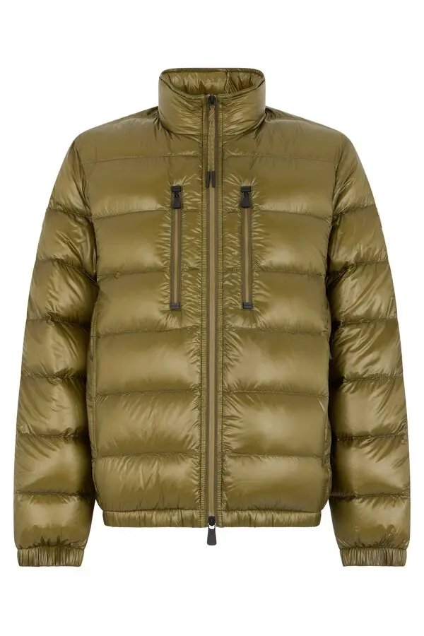Moncler Padded Down Ski Jacket With Horizontal Stripes