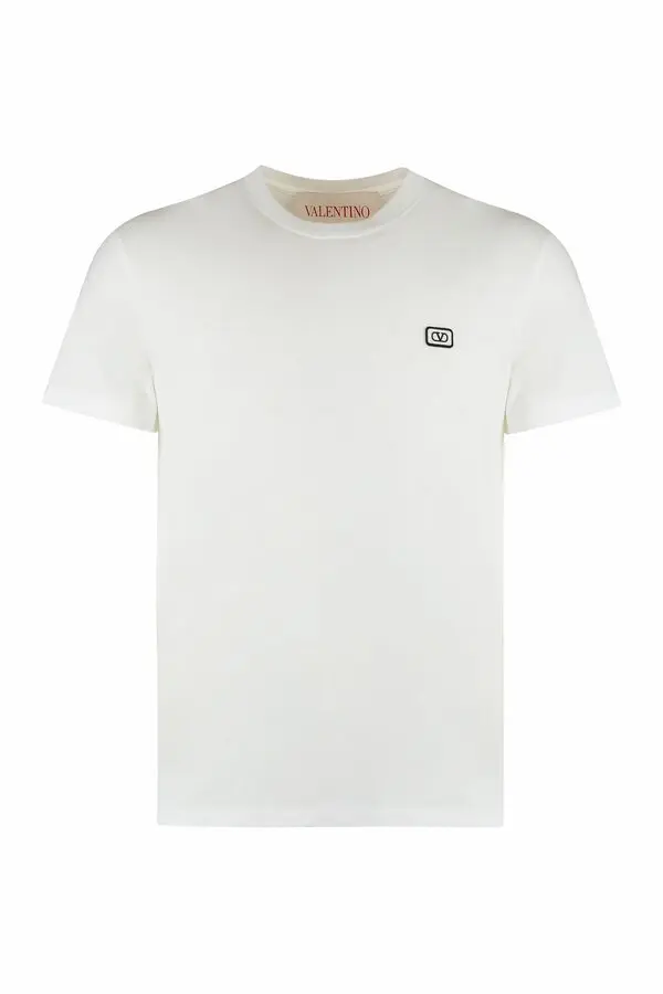 Valentino Garavani Ribbed Crew-neck Cotton T-shirt - White