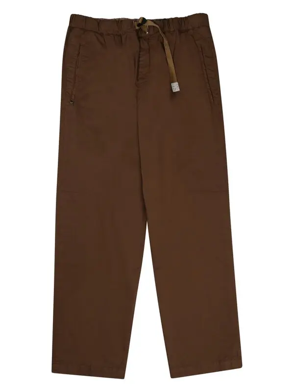 WHITE SAND Cotton Pima Pants With Belt