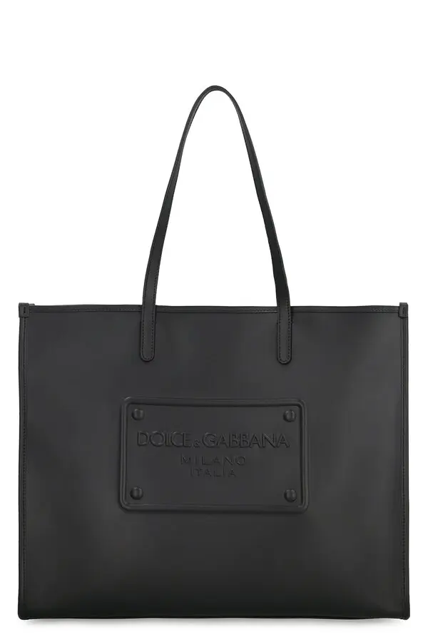 Dolce & Gabbana Smooth Leather Tote Handbag With Magnetic Closure