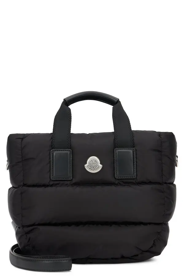 Moncler Quilted Handbag With Adjustable Strap - Black