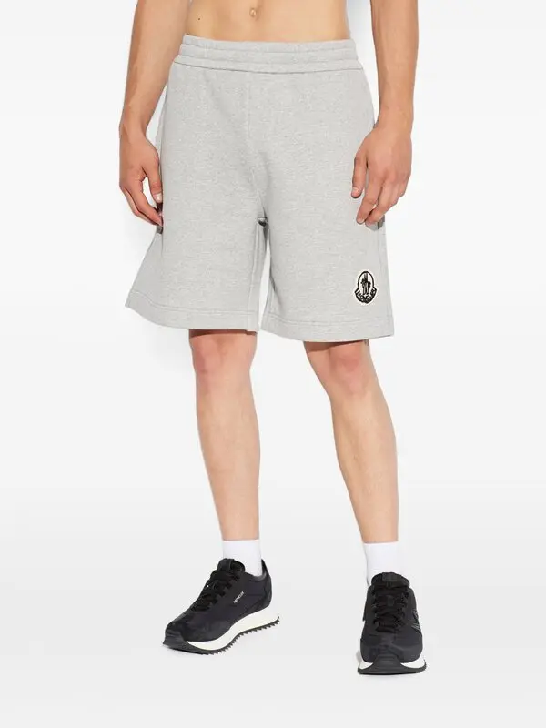 Moncler Logo-patch Shorts - Lightgrey