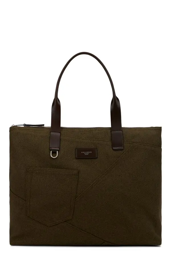 Dolce & Gabbana Adamo Patchwork Tote Bag - Green
