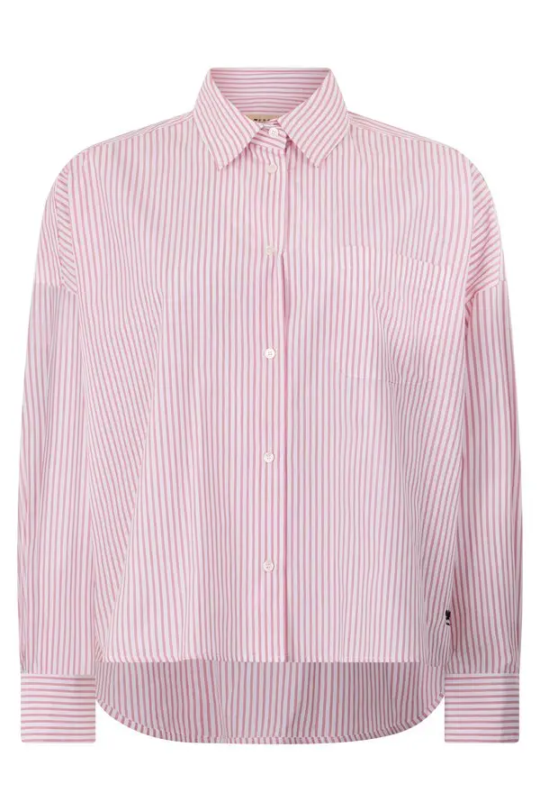 Max Mara Aureo Striped Cotton Poplin Shirt