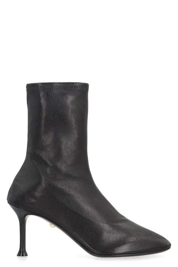 ALEVI MILANO Etienne Round-toe Leather Ankle Boots