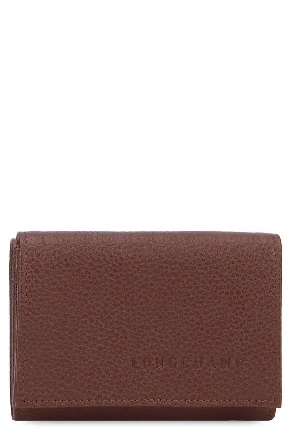 Longchamp Mini Leather Wallet - Brown