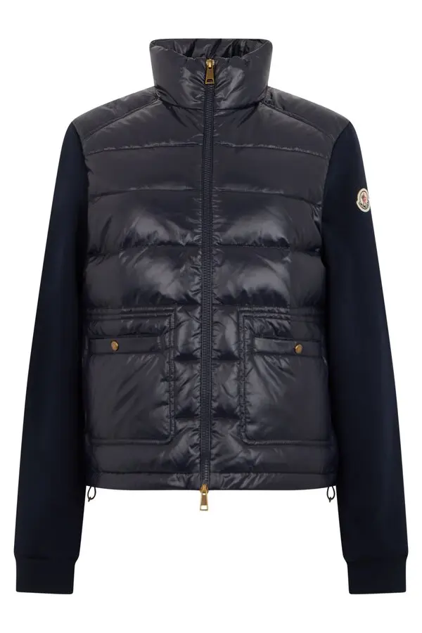 Moncler Padded Jacket With Cotton Elastic Sleeves