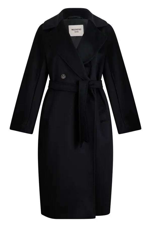 Max Mara Long Double-breasted Wool Coat With Belt