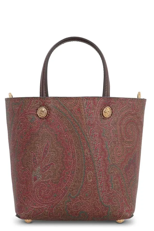 Etro Paisley Jacquard Mini Tote Handbag With Suede Lining