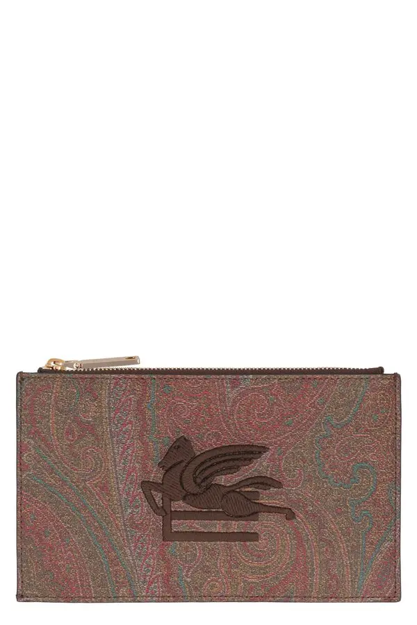 Etro Logo Print Flat Pouch