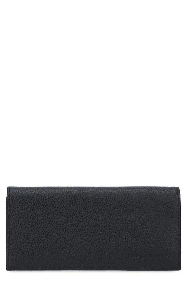 Longchamp Leather Wallet Mini Minimalist Compact Card Case