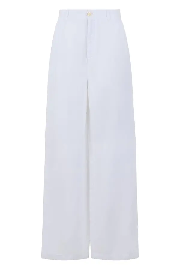 120% Lino High-waist Loose Fit Linen Trousers