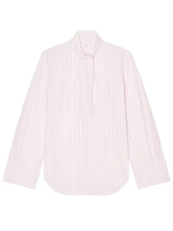 Givenchy Striped Cotton Shirt With Bow Detail - Rosa