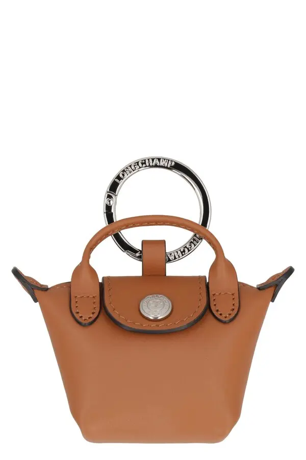 Longchamp Le Pliage Xtra Mini Leather Keychain, 10 X 9 Cm
