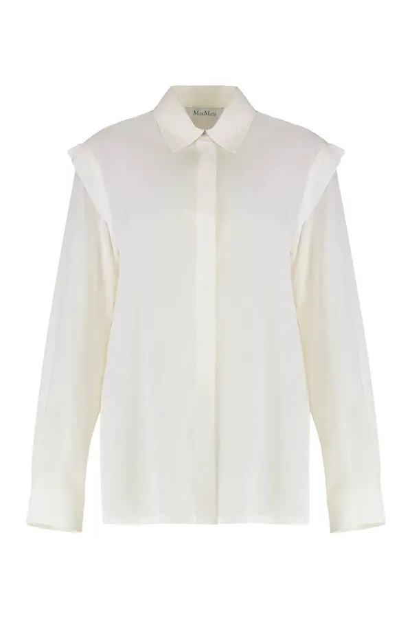 Max Mara Zirlo Silk Shirt With Side Slits