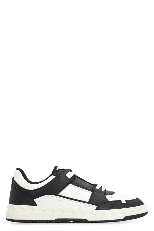 Valentino Garavani Low-top Leather Sneaker With Contrasting Inserts