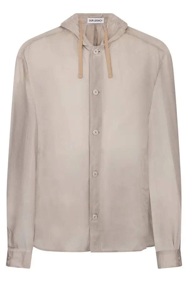 Our Legacy Lightweight Elegance Hooded Shirt - Beige