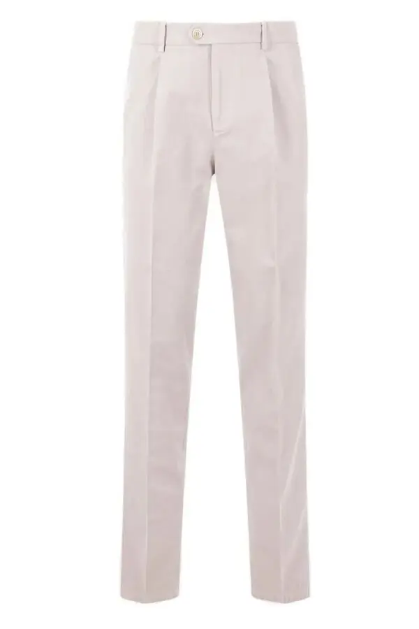 Brunello Cucinelli Tailored Dyed Trousers - Ghiaccio