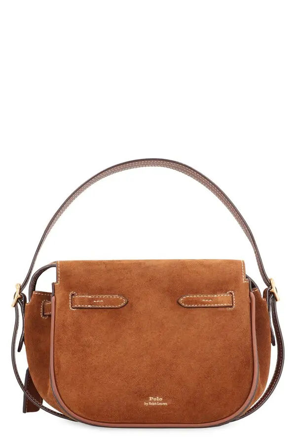 Polo Ralph Lauren Polo Id Suede Handbag With Removable Strap