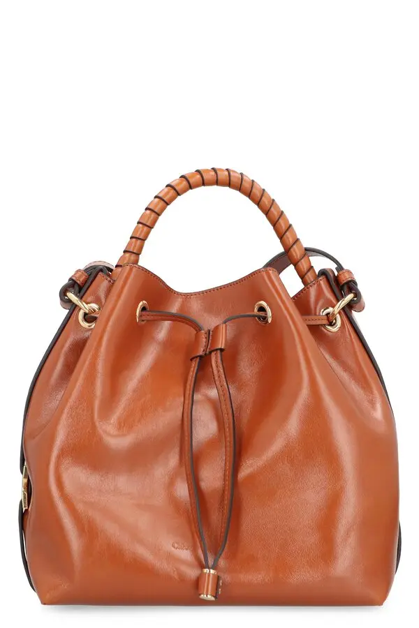 Chloé Marcie Mini Leather Bucket Handbag, 26 Cm