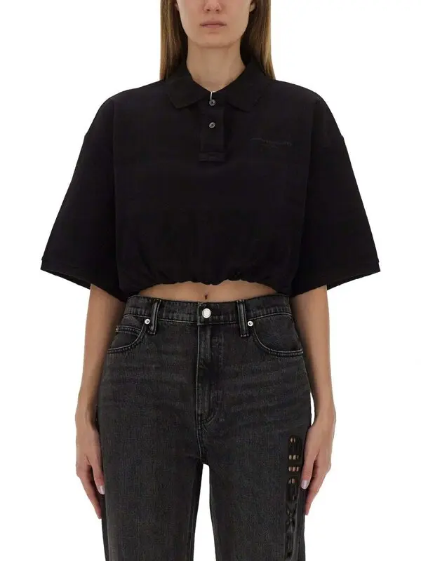 Alexander Wang Cropped Polo Shirt
