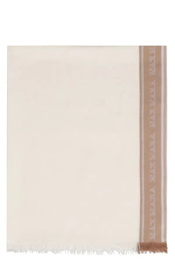 Max Mara Madre Cashmere-silk Blend Scarf 70 X 194 Cm - Panna