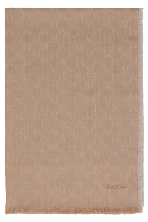 Max Mara Magico Virgin Wool Stole 70x209 Cm - Camel