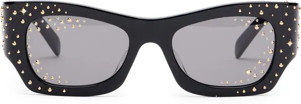 Celine Graphic S333 Sunglasses In Acetate With Crystals And Metal - Black
