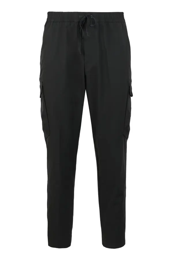 BOSS Slim-fit Elastic Poplin Cargo Pants With Quick-dry Finish - Black