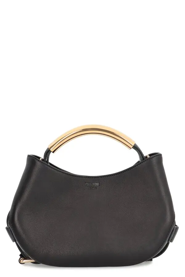 Moschino Mini Leather Handbag, 25 Cm X 15 Cm X 8.5 Cm